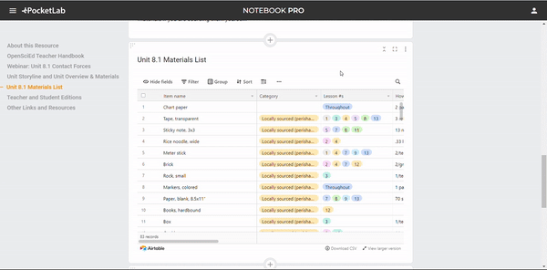 PocketLab + OpenSciEd